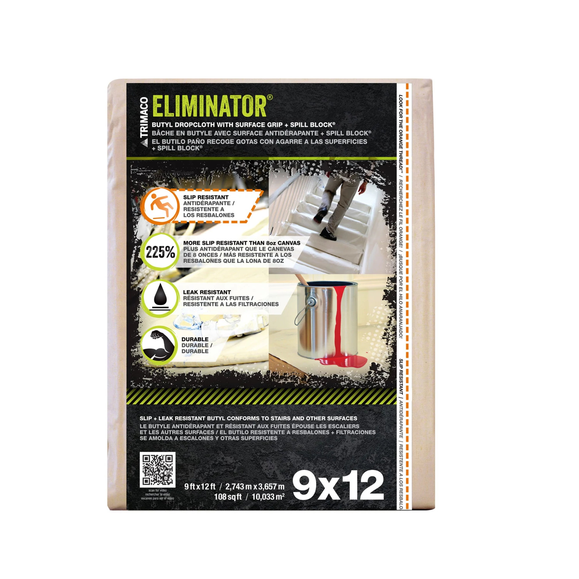 Trimaco Eliminator Dust Sheet Drop Cloth 9'X12'