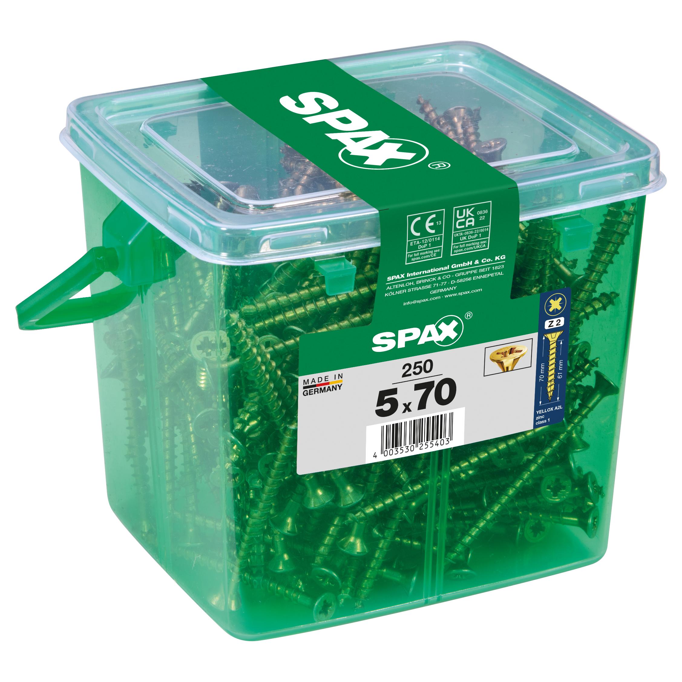SPAX YELLOX Universal Screws Tubs - 5X70 (250)