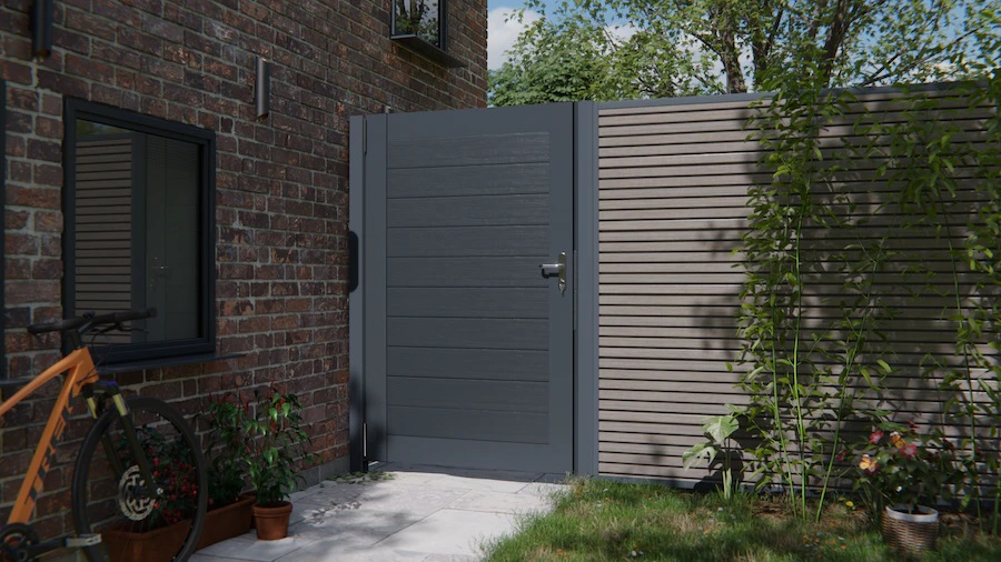 DuraPost Gate Infill Panels in Anthracite Grey 1M