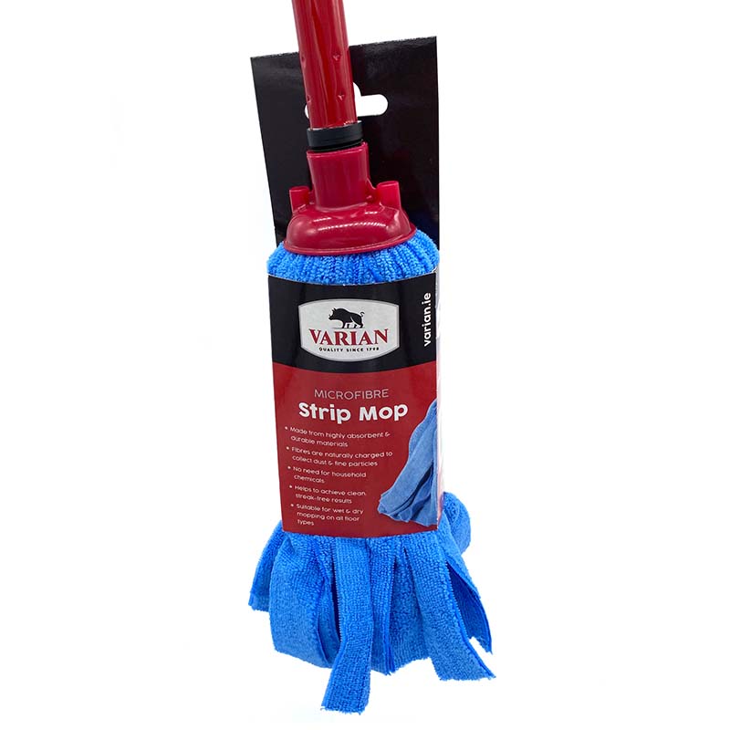 Varian Microfibre Strip Mop with Red Handle