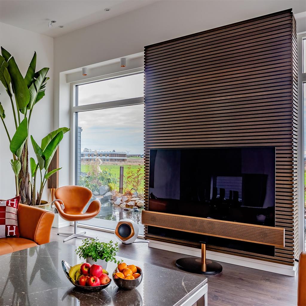 FibroTech Acoustic Wall Panel Set 2440x605x22mm Smoked Oak