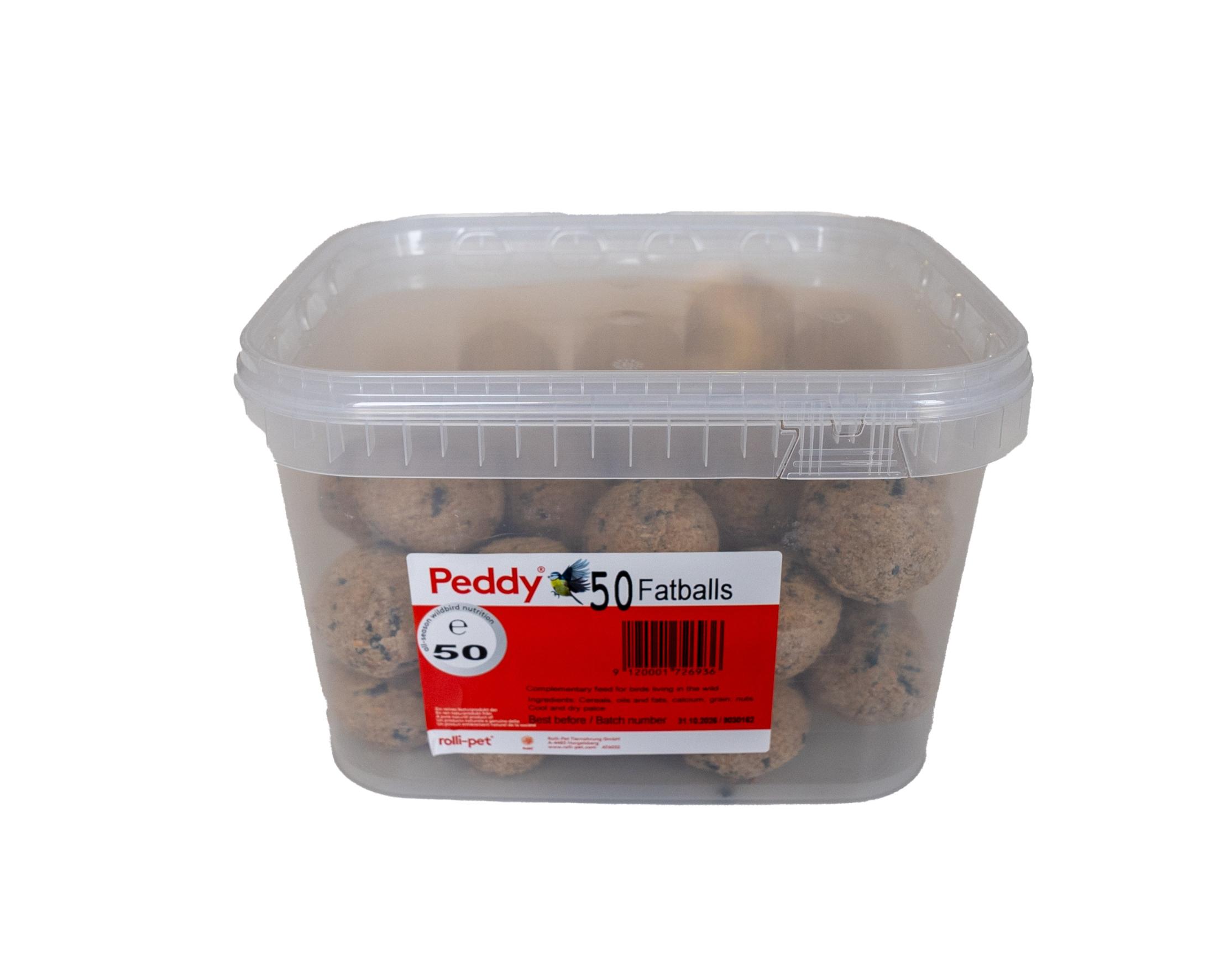 Peddy Fat Balls Tub (50pcs) - Ideal for Garden Birds