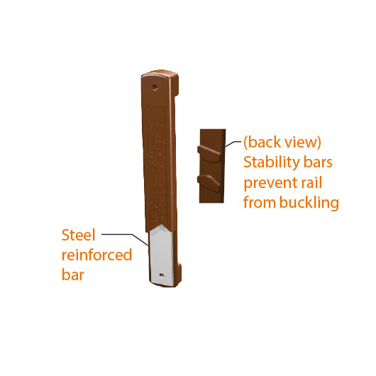 Centaur One-Piece Line Bracket 5" Black