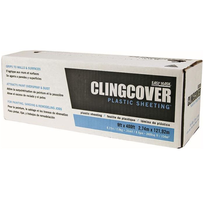 Cling Cover Self-Adhering Plastic Sheeting 122M X 2.74M