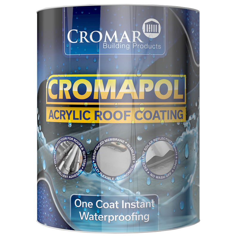 Cromar Cromapol Opaque 5KG Acrylic Roof Coating for Liquid Roofing Systems