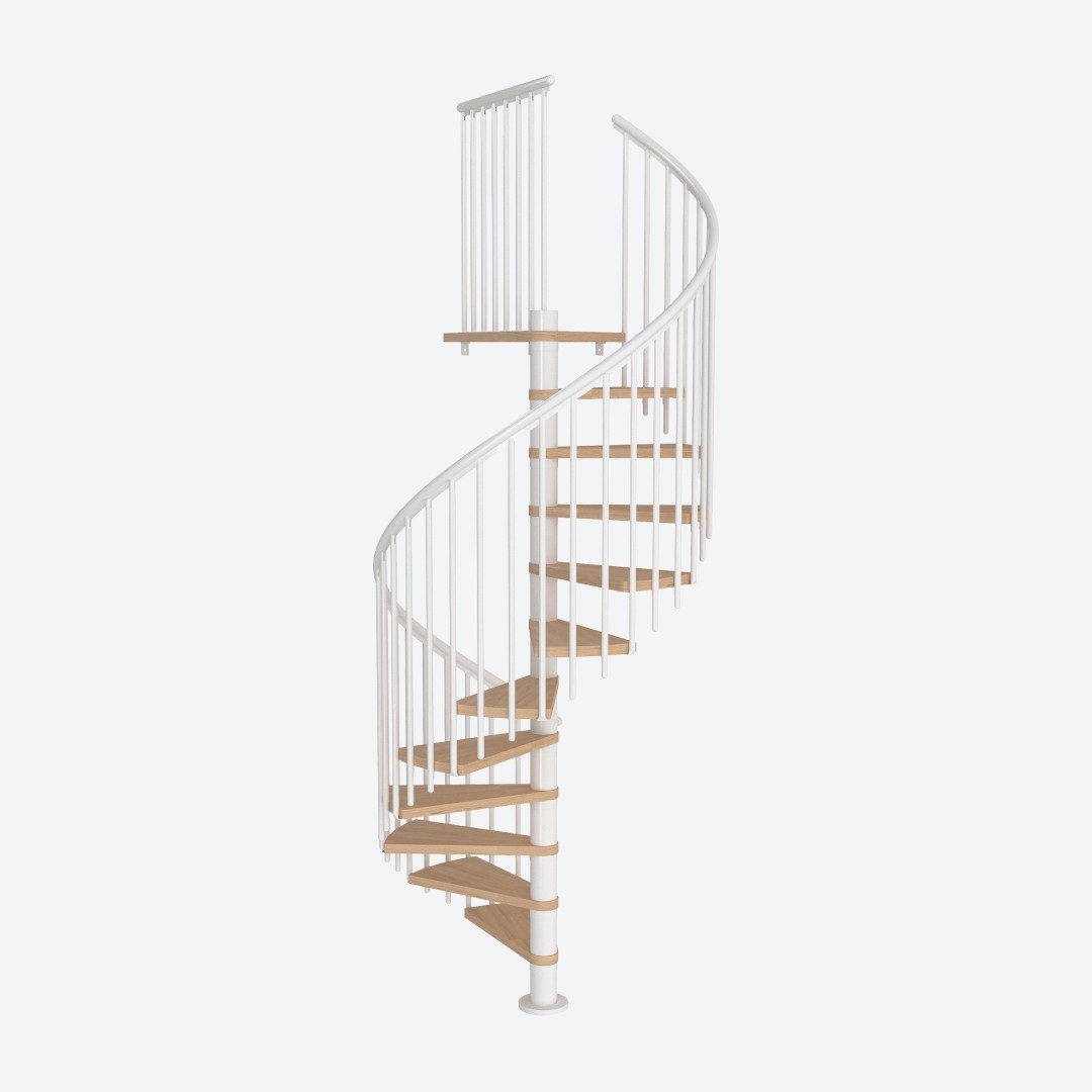 Dolle Montreal Spiral Staircase White 11+1 Tread ⌀140cm