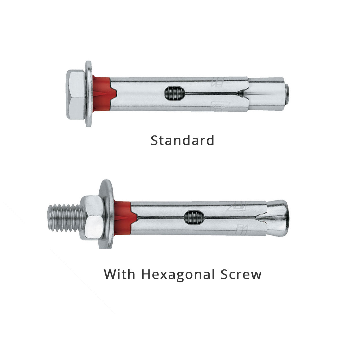 Anti-Spin Sleeve Anchor w Hex Head M10x70 Ø12mm 100