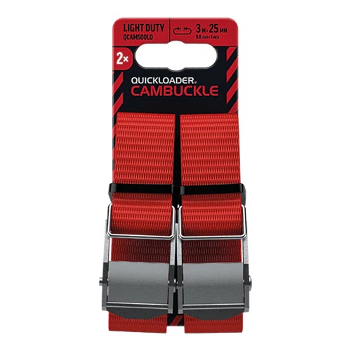 QuickLoader Cambuckle 3.0m X 25mm 500kg 2 Pack