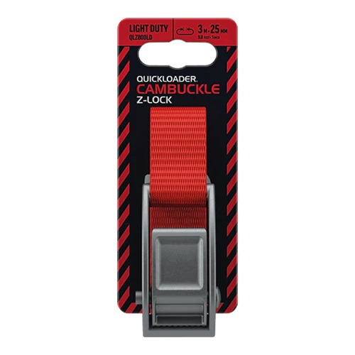 QuickLoader Cambuckle Z-Lock 3.0m X 25mm 800kg 2 Pack