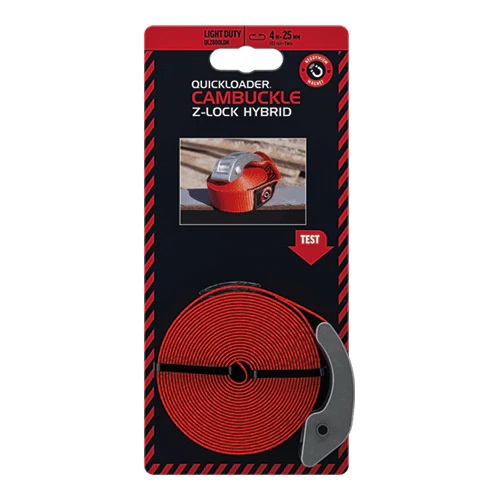 QuickLoader Cambuckle Z-Lock Hybrid 4.0m X 25mm 800kg 2 Pack