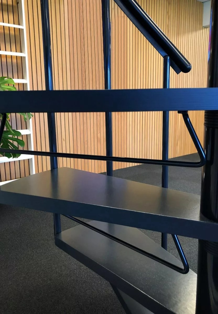 Dolle Riser Bars for Spiral Staircase Safety Black (12 Pack)