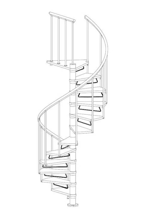 Dolle Riser Bars for Spiral Staircase Safety White (12 Pack)