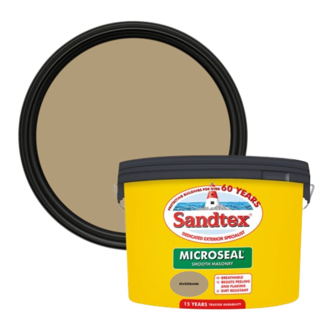 Sandtex Smooth Masonry 10L Riverbank Exterior Paint