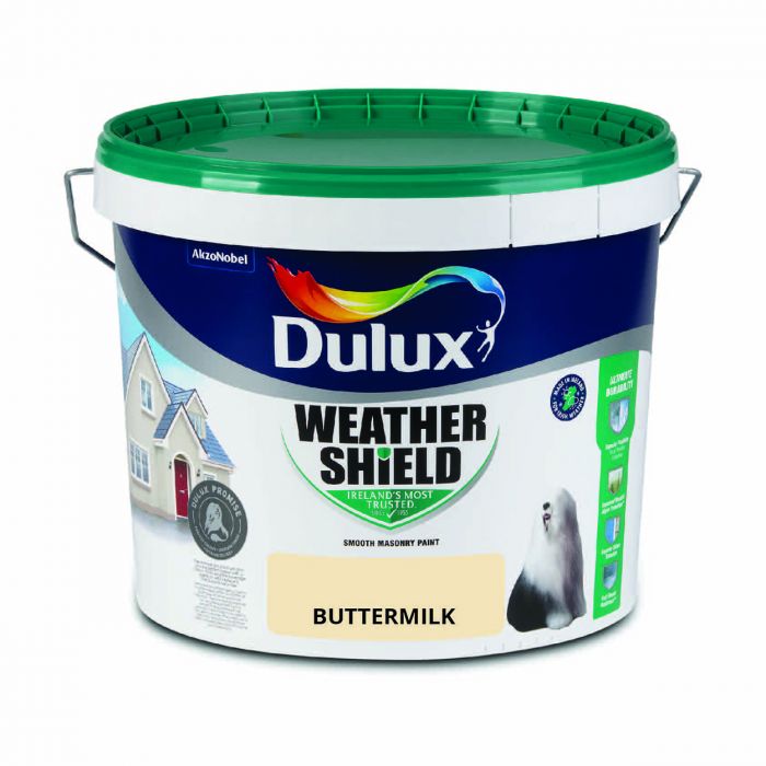 Dulux Weathershield 10L Buttermilk Exterior Paint